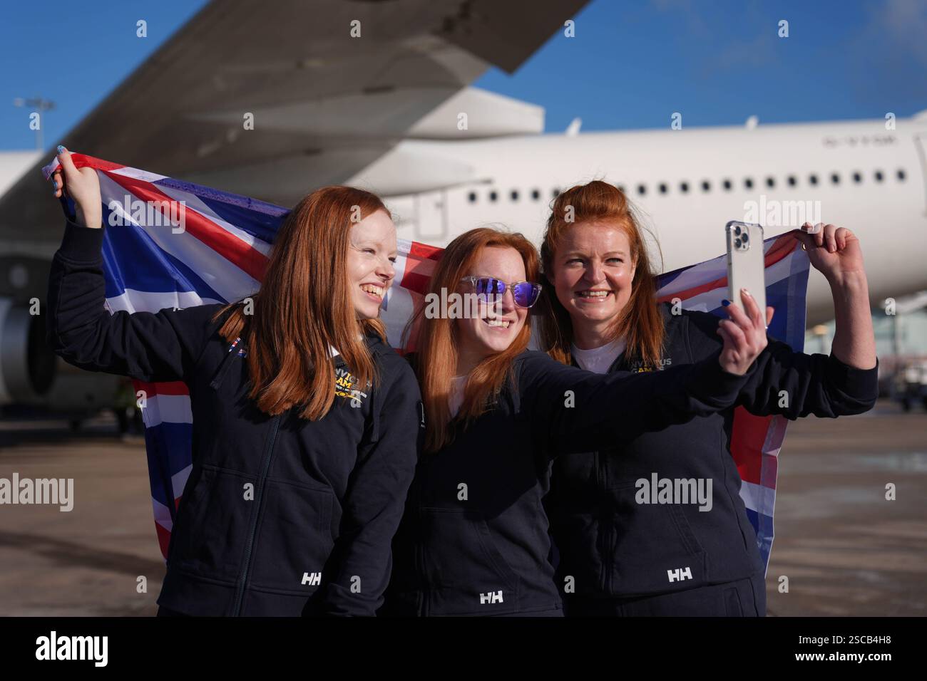 (left to right) Samantha May, Elizabeth Brown and Gemma Barnes, members ...