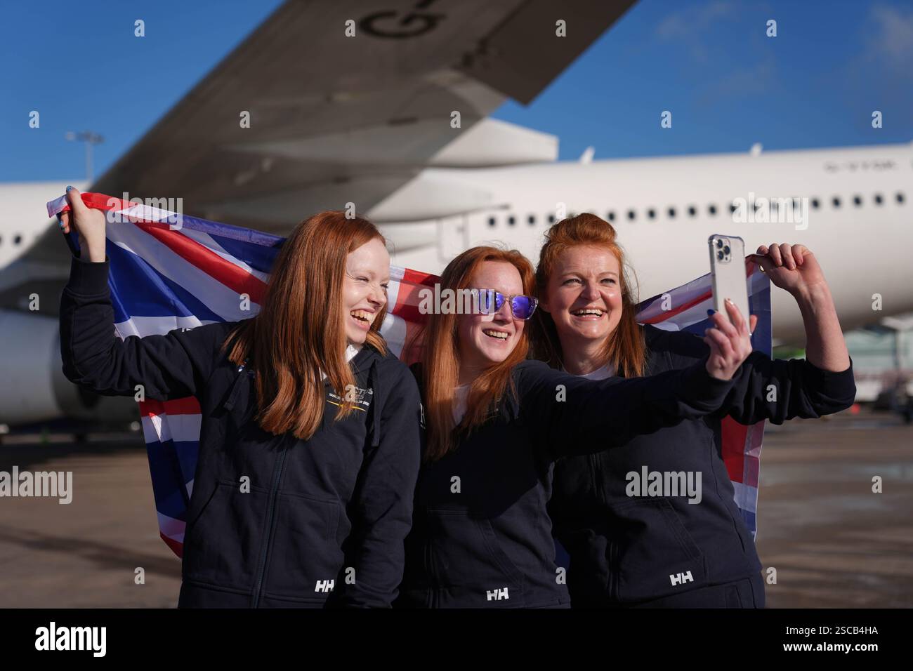 (left to right) Samantha May, Elizabeth Brown and Gemma Barnes, members ...