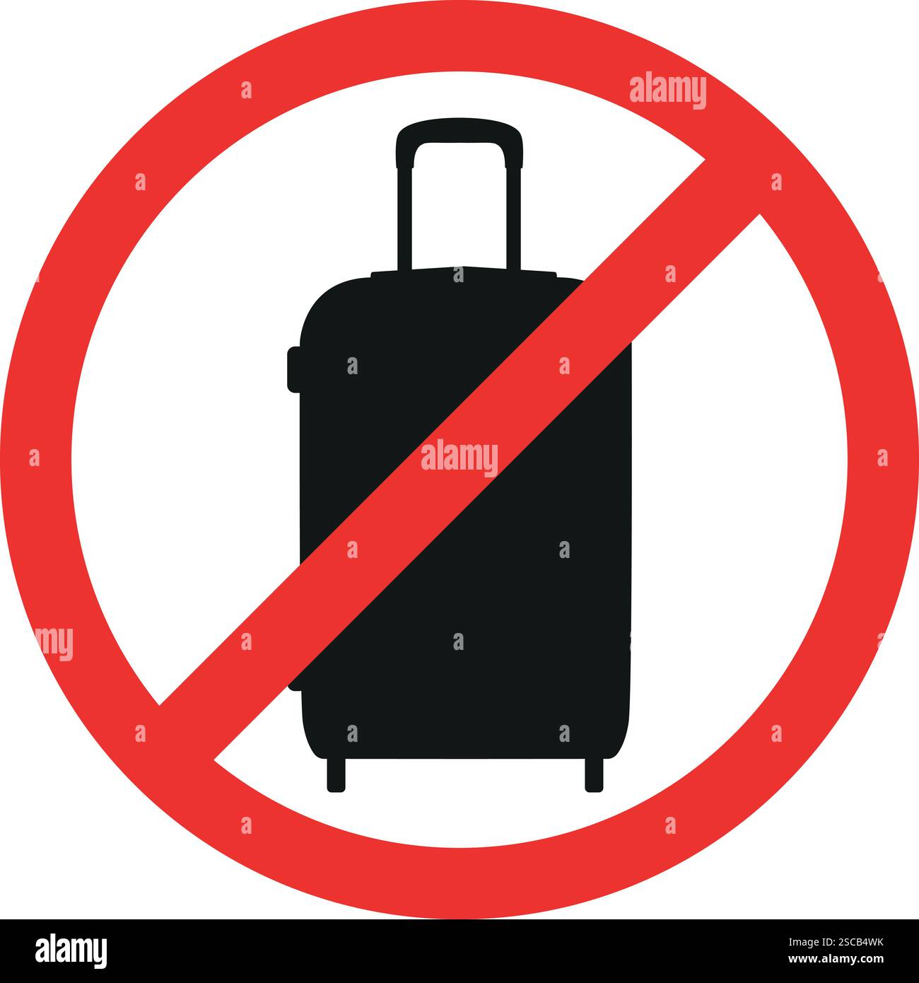 No trolley case allowed sign. Forbidden signs and symbols Stock Vector ...