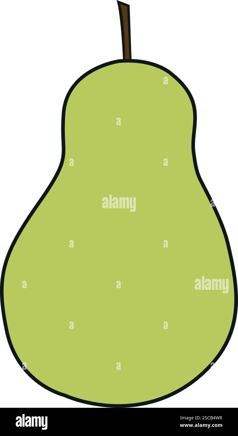 Cartoon pear fruit vector illustration. Fruits signs and symbols Stock ...