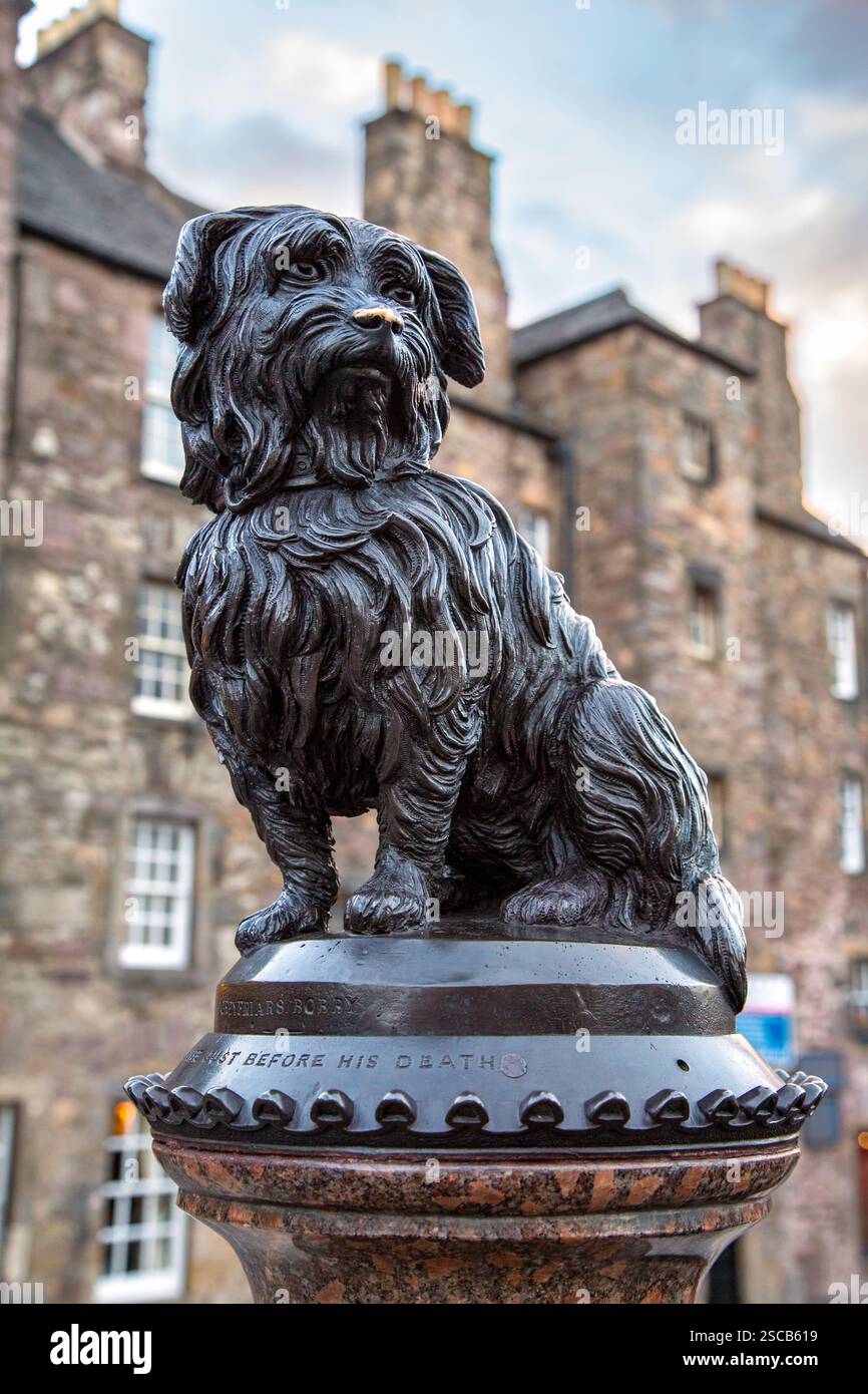 Edinburgh, Scotland, UK - 10 October 2013: Statue of the famous dog ...