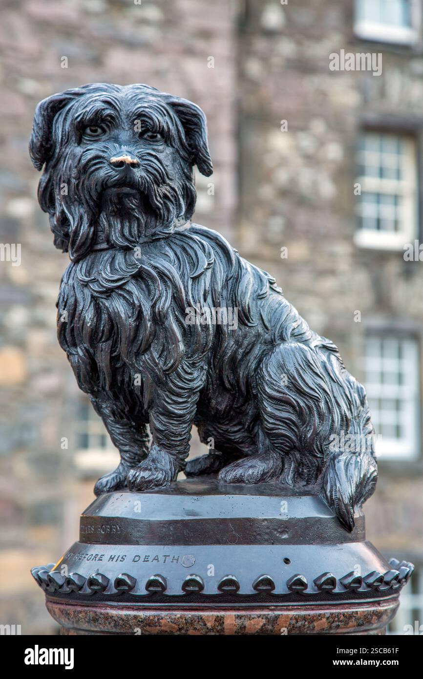 Edinburgh, Scotland, UK - 10 October 2013: Statue of the famous dog ...