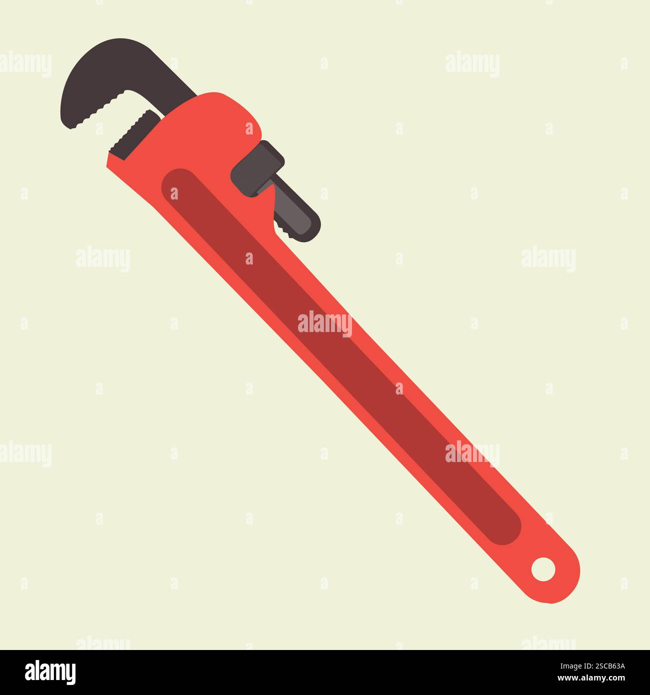 Adjustable wrench tool for pipe work. Plumbing tool vector design Stock ...