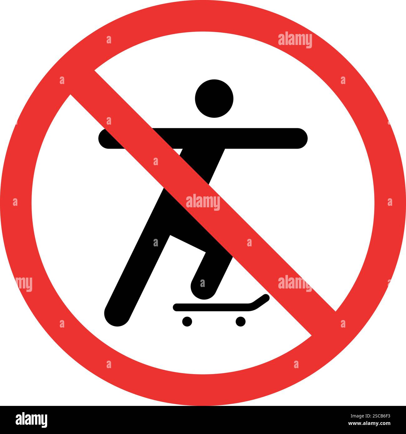 No skating allowed sign. Forbidden signs and symbols Stock Vector Image ...