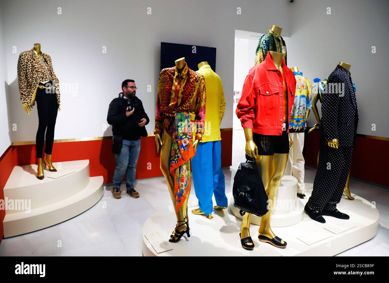 Images from the exhibition Gianni Versace Retrospective. On February 6 ...