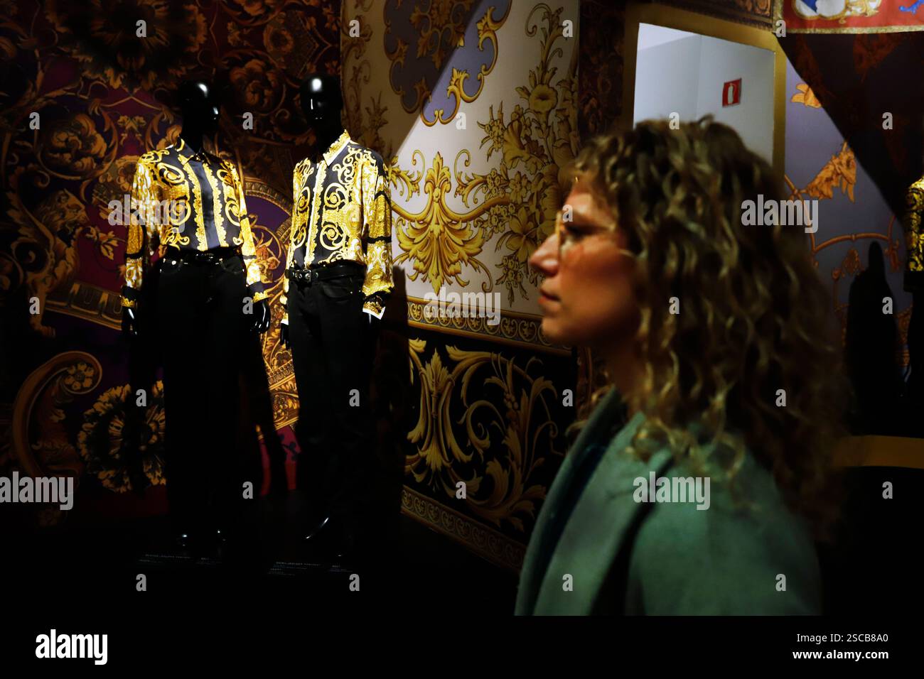 Images from the exhibition Gianni Versace Retrospective. On February 6 ...