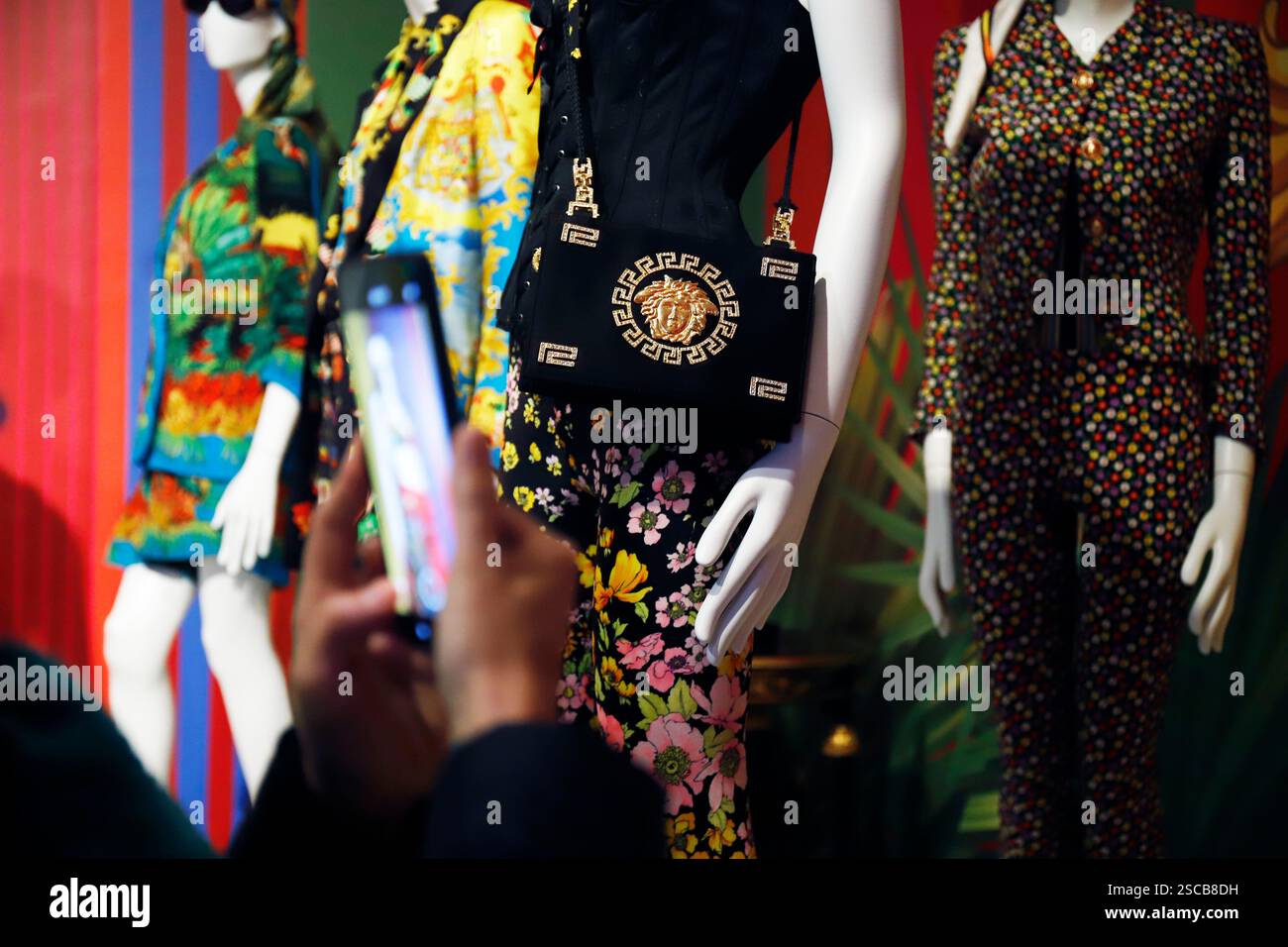 Images from the exhibition Gianni Versace Retrospective. On February 6 ...