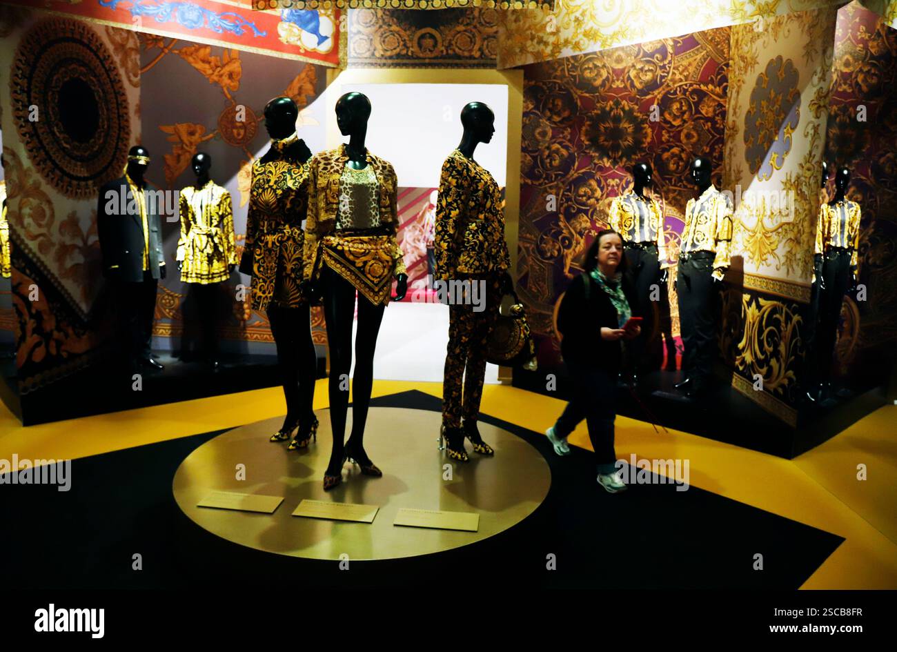 Images from the exhibition Gianni Versace Retrospective. On February 6 ...