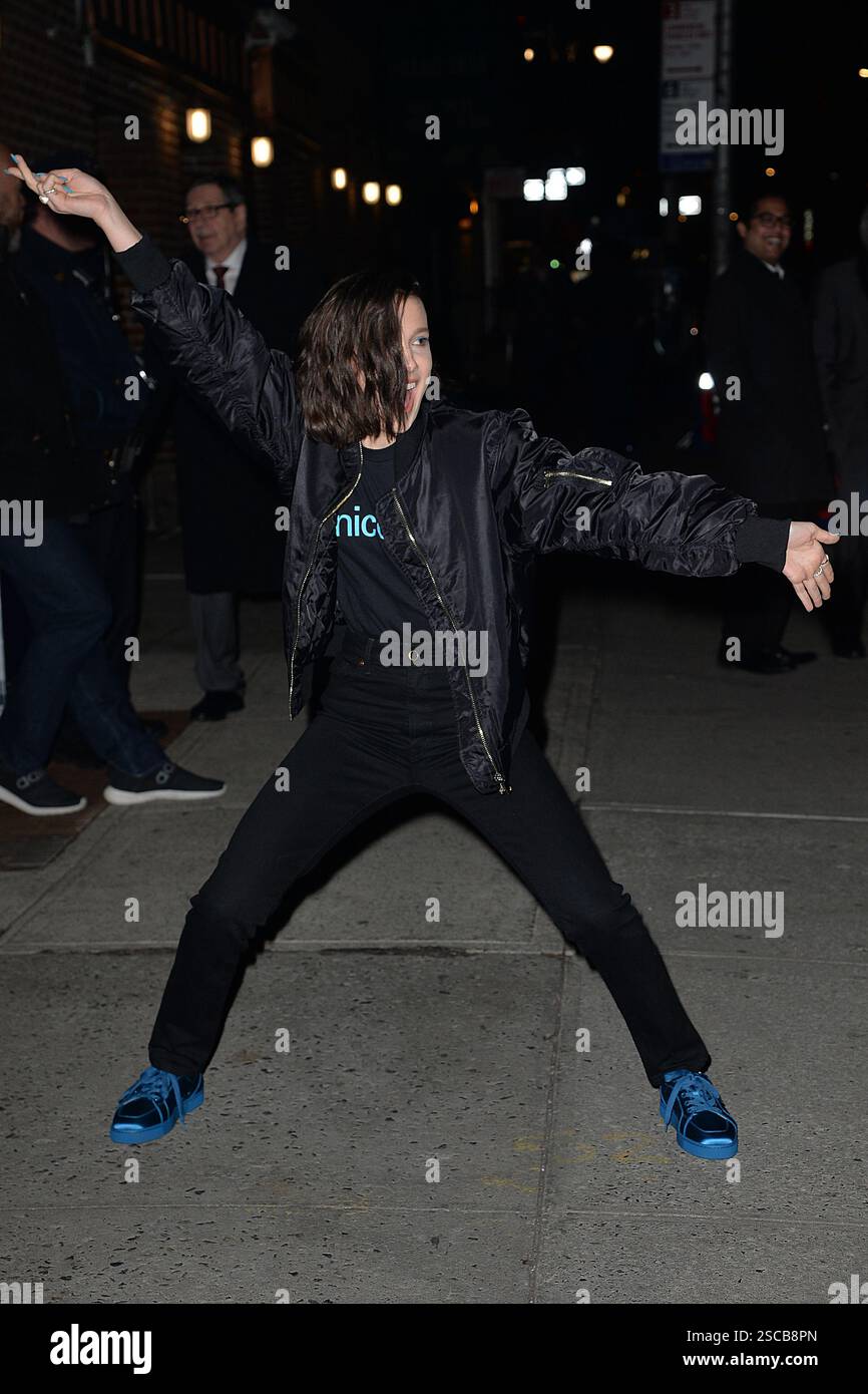 Millie Bobby Brown arriving to tape an appearance on 'The Late Show ...