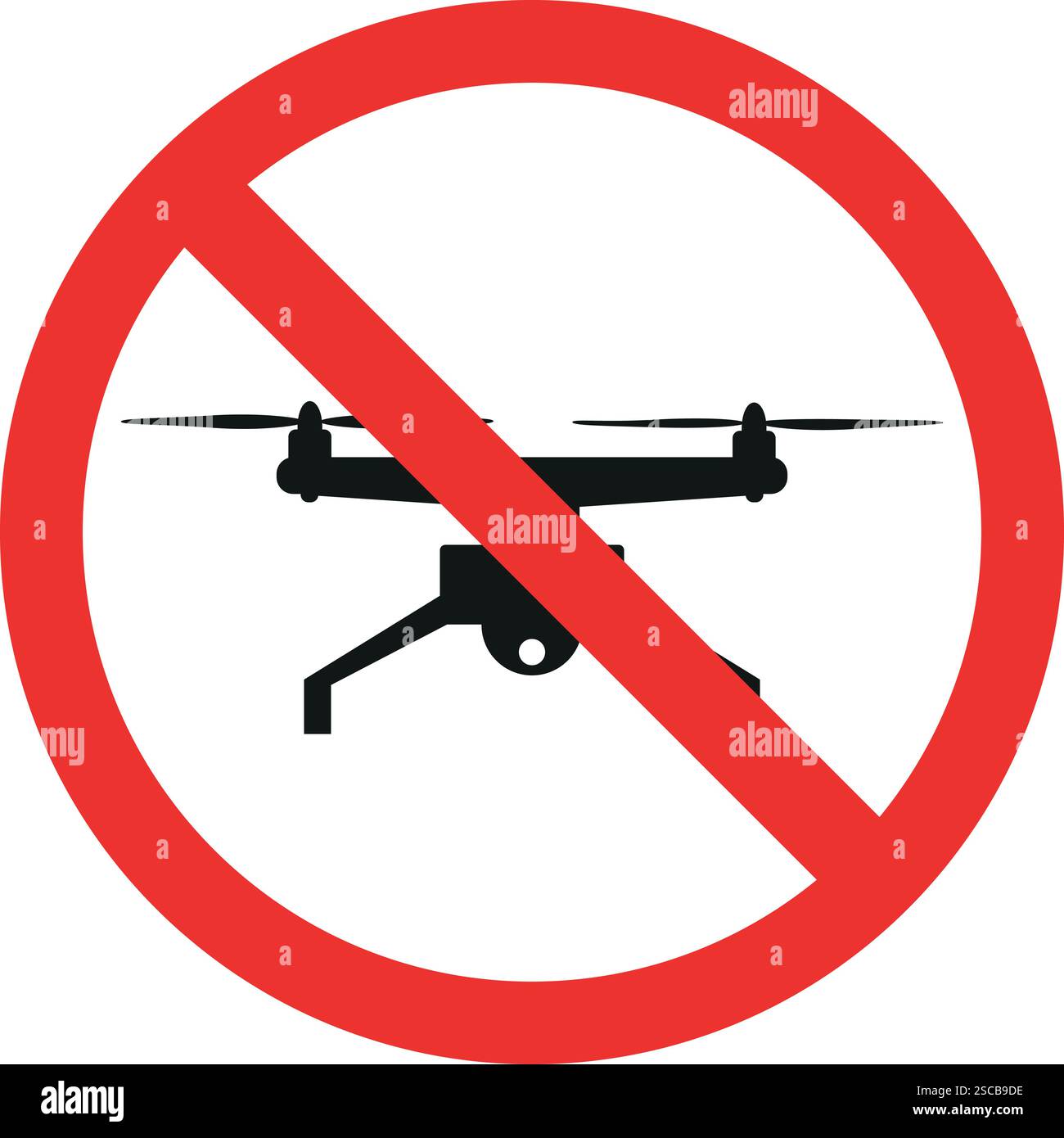 Drones prohibited area or no drone zone sign. Forbidden signs and ...