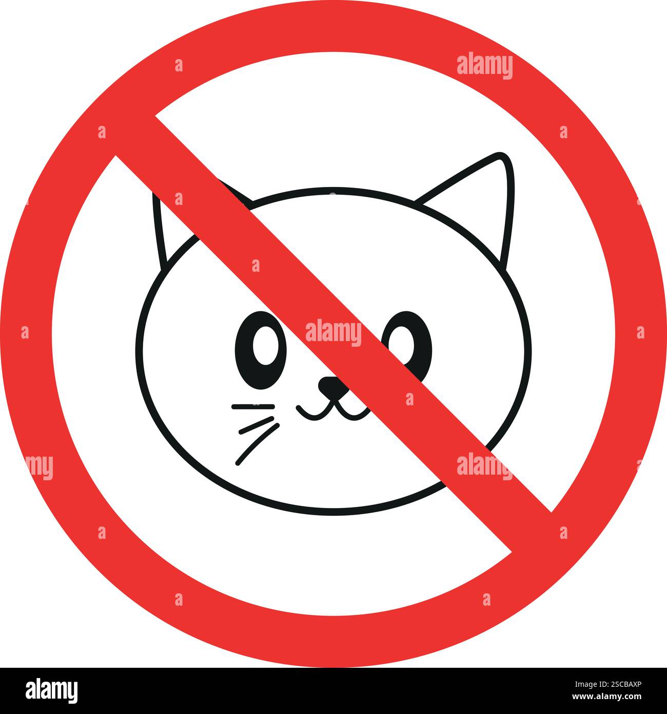 No cat sign forbidden Stock Vector Images - Alamy