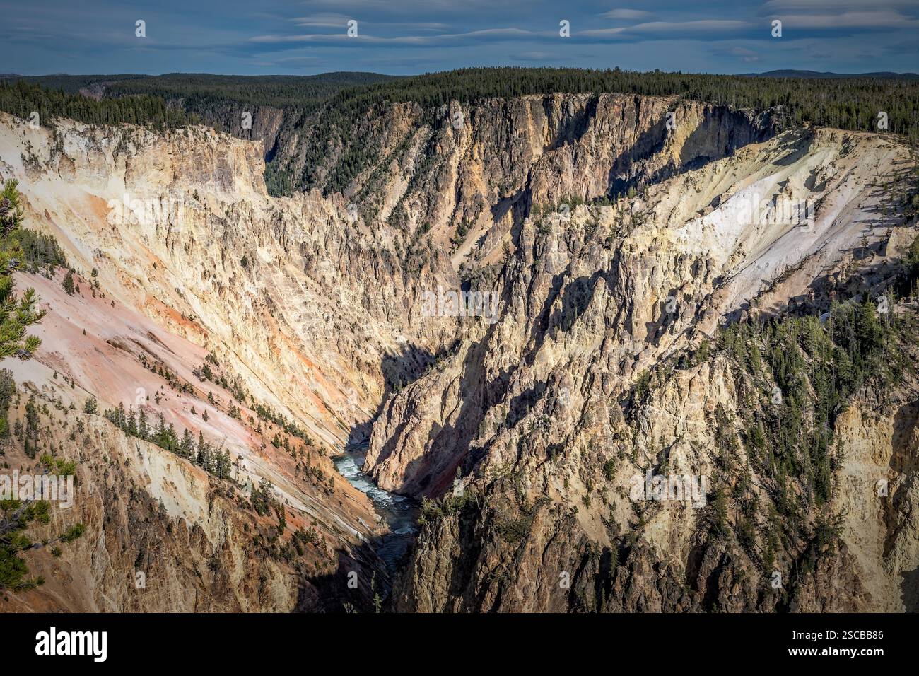 The Yellowstone Valley in the Yellowstone National Park Stock Photo - Alamy