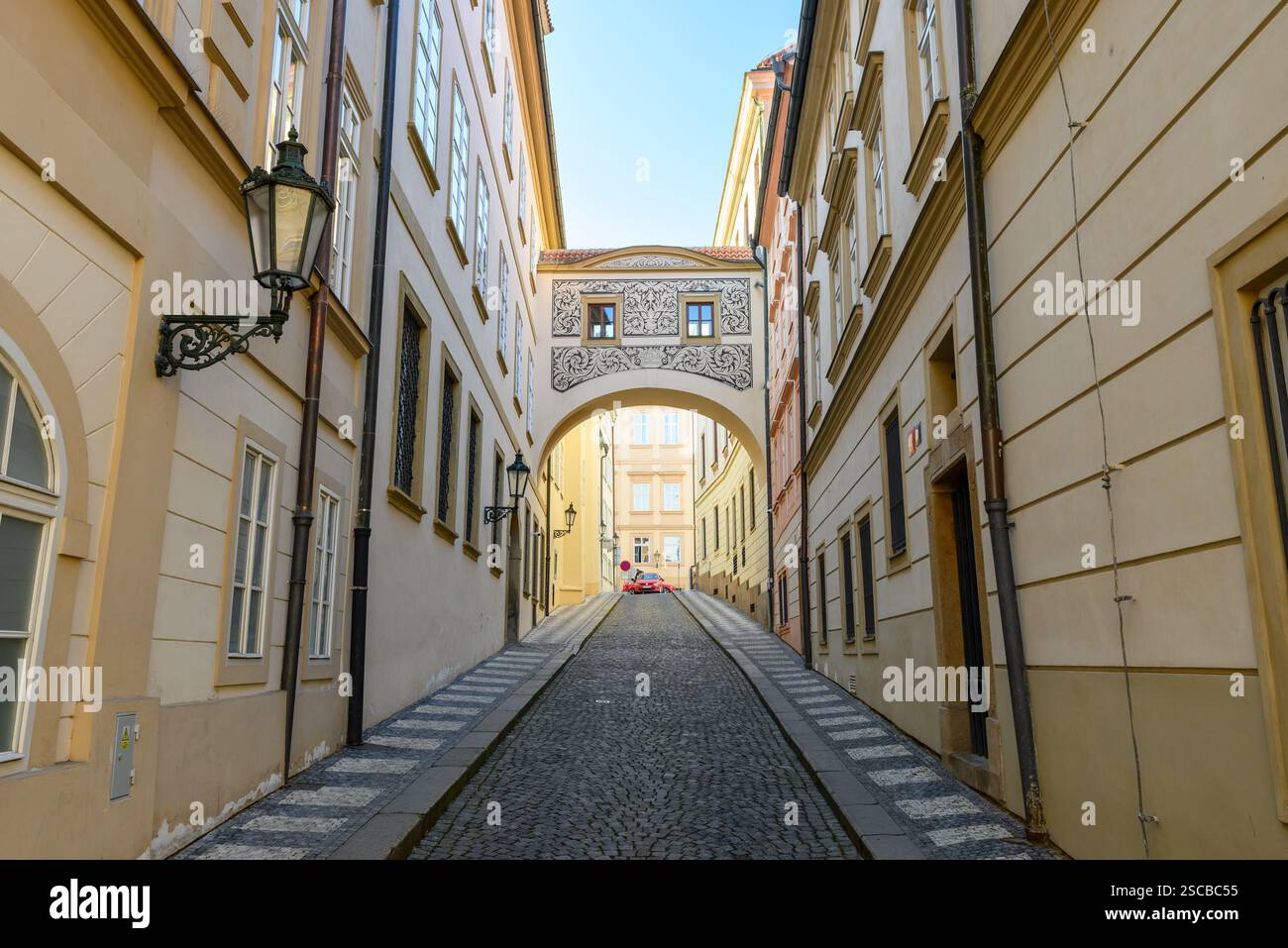 Mala Strana, charming historical district in Prague, Czech Republic on ...