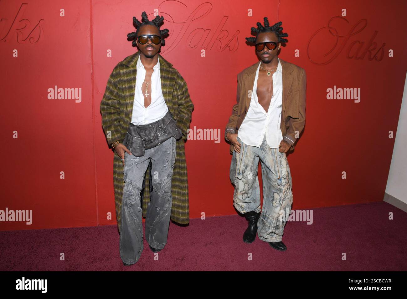 New York, USA. 05th Feb, 2025. Carlsen Atanga and Curtis Atanga attend ...
