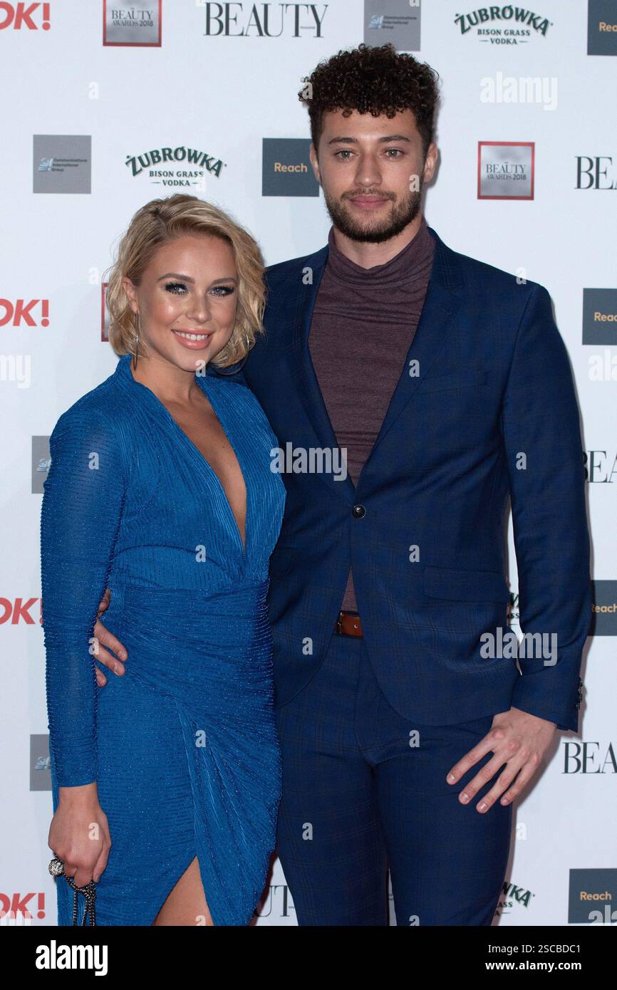 Gabby Allen and Myles Stephenson attends The Beauty Awards with OK! at ...