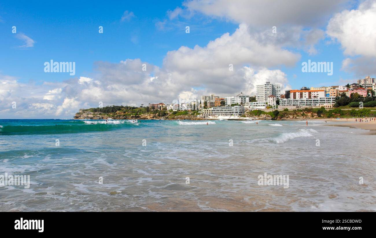 Stunning view of Bondi Beach on a sunny day, one of Australia’s most ...