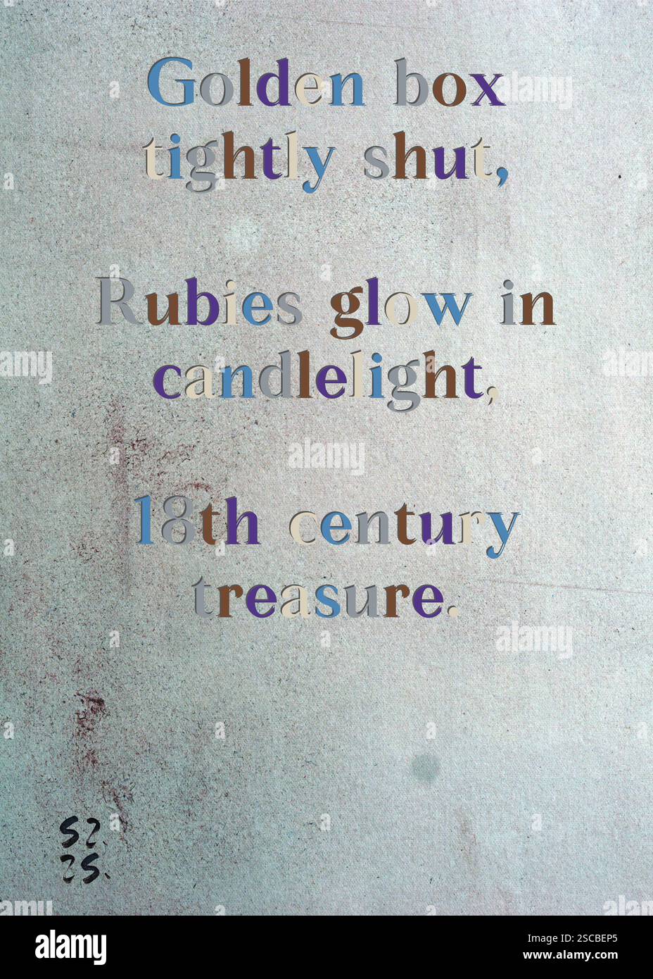 Golden box tightly shut, Rubies glow in candlelight, 18th century ...