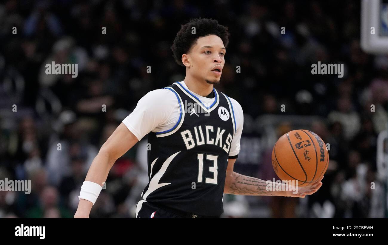 Milwaukee Bucks' Ryan Rollins during the first half of an NBA ...