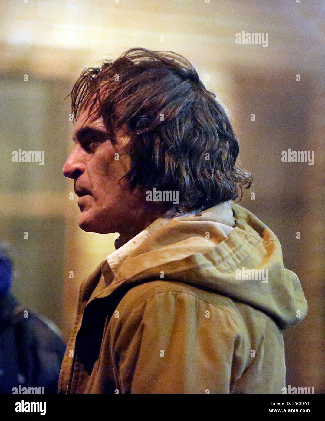 Actor Joaquin Phoenix was on the set of the new movie 'Joker' on ...