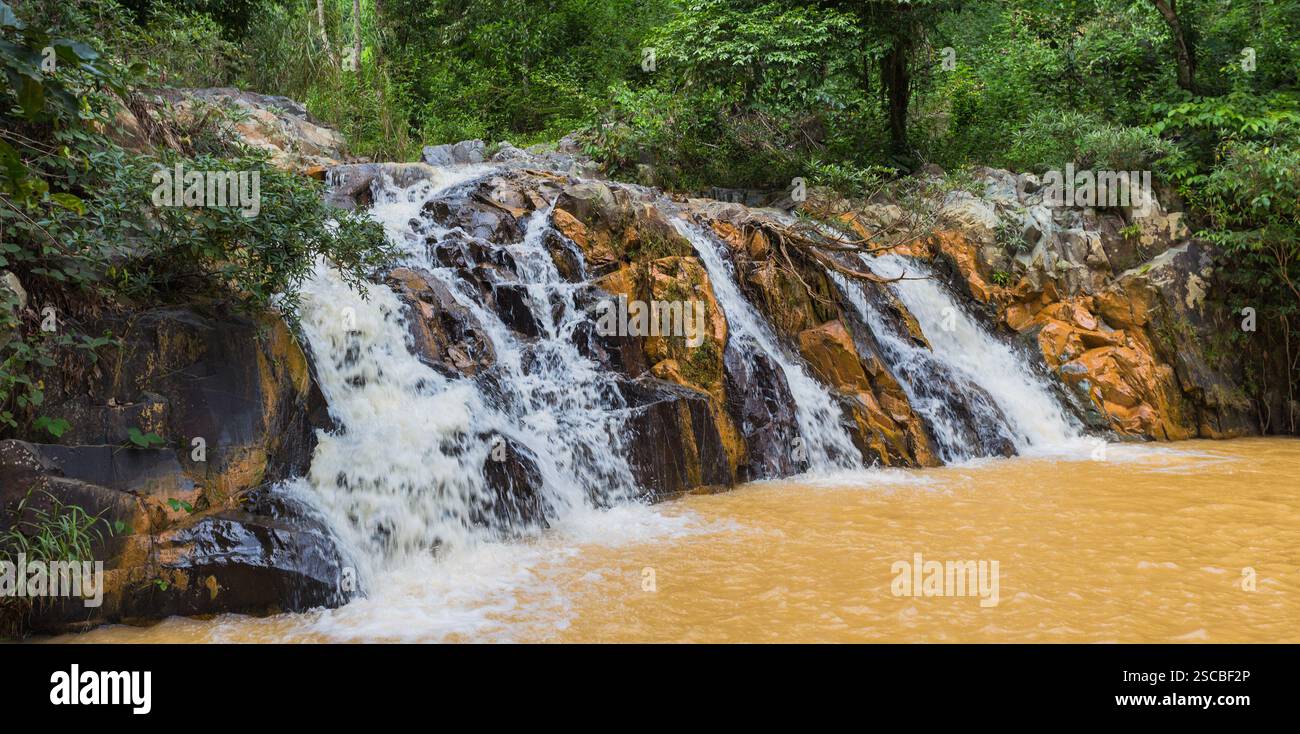 surroundings and landmarks of Yang Bay waterfall in Vietnam Stock Photo ...