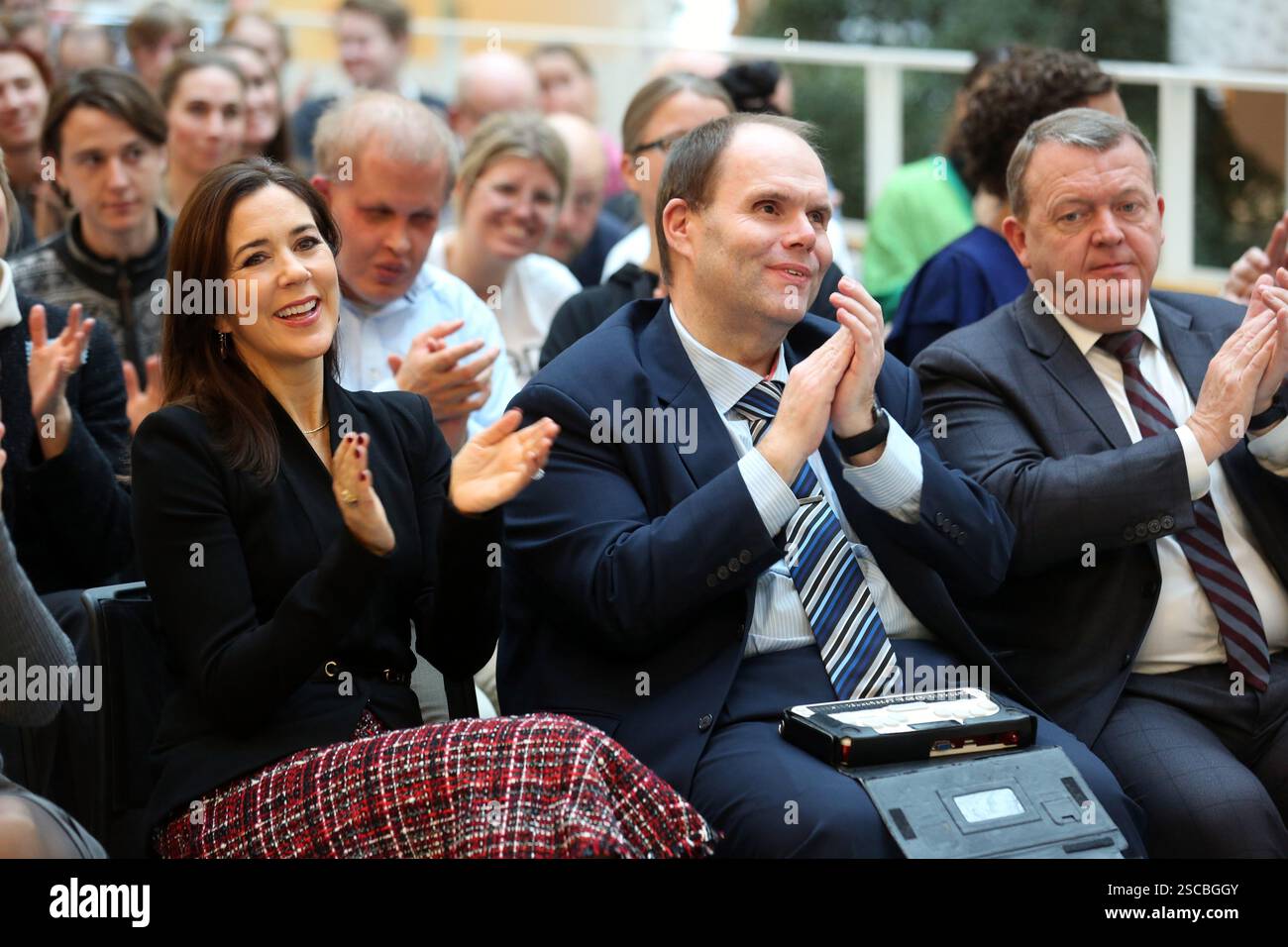 Photo. HRH Crown Princess Mary of Denmark & Prime Minister Lars Lokke ...