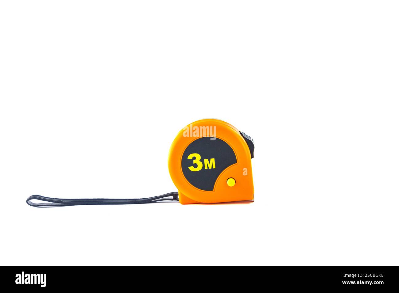 Metal construction tape measure, rolled measuring tape, tape measure on ...