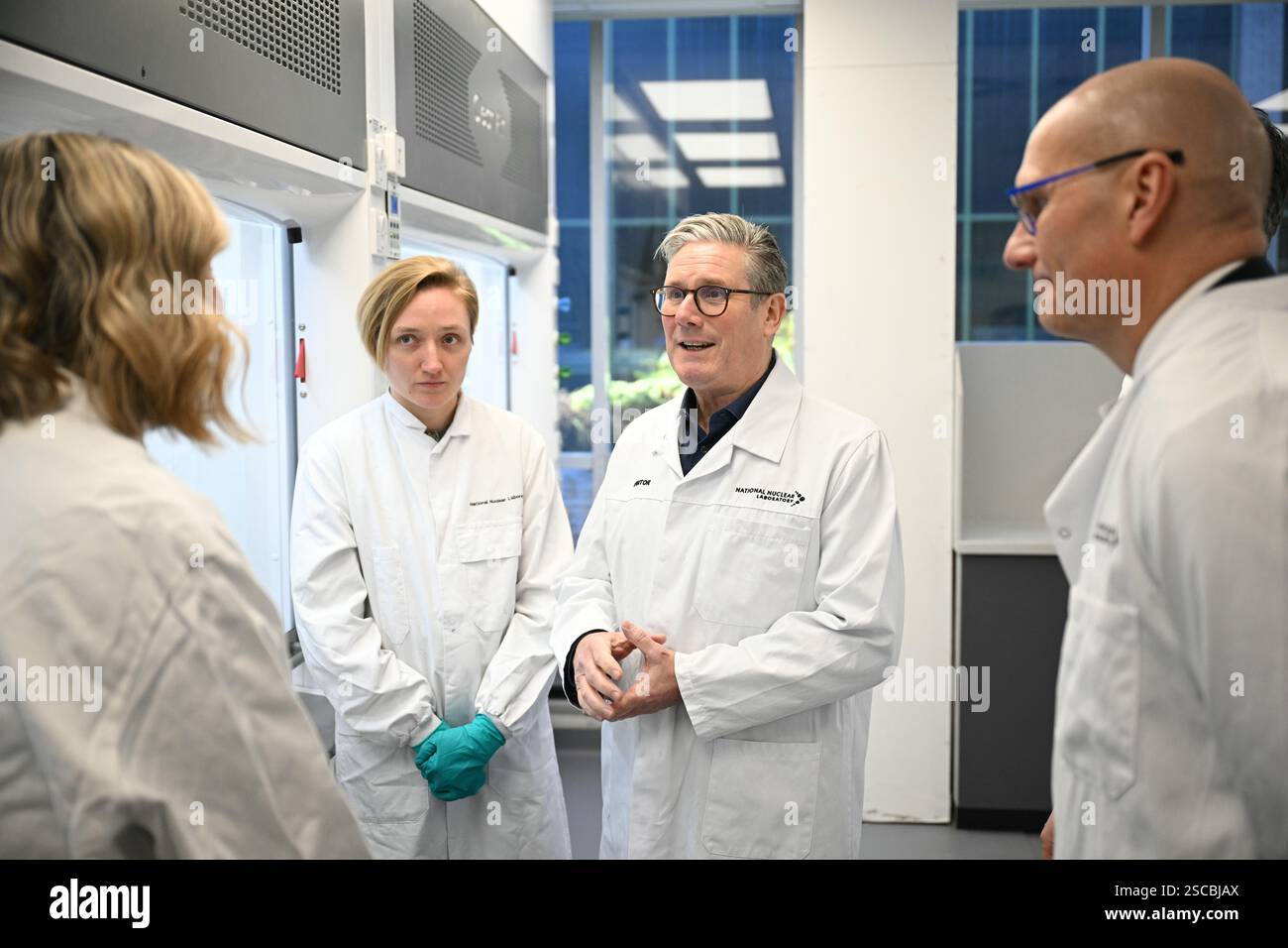 Prime Minister Sir Keir Starmer meets staff at the new decontamination ...