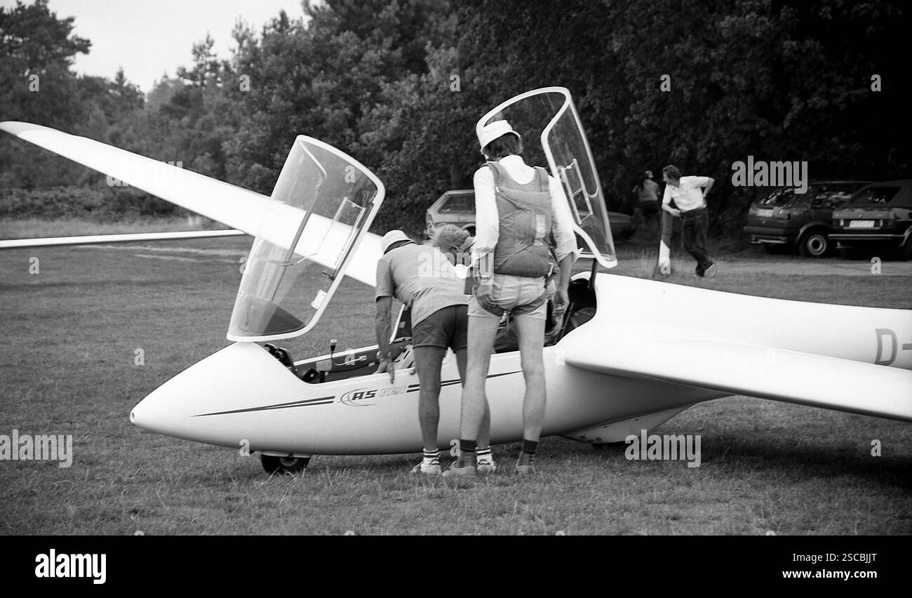 Airfield Stuede: Picture shows Alexander Schleicher (AS) glider, the ...
