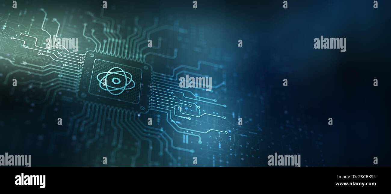Quantum Computing Revolutionizing Processing Illustrated on a Processor ...