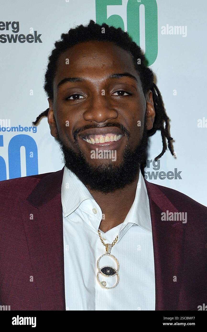 Kenneth Faried attending 'The Bloomberg 50' celebration at Cipriani 25 ...