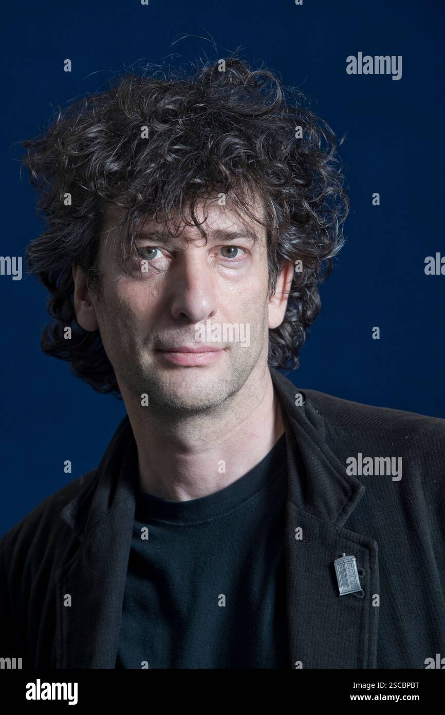 British children's author Neil Gaiman, pictured at the Edinburgh ...