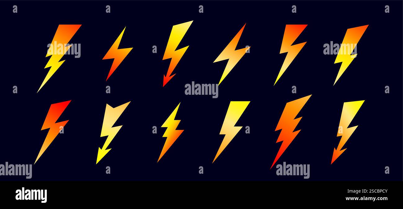 Lightning, flash, thunderbolt. Energy flash Stock Vector Image & Art ...