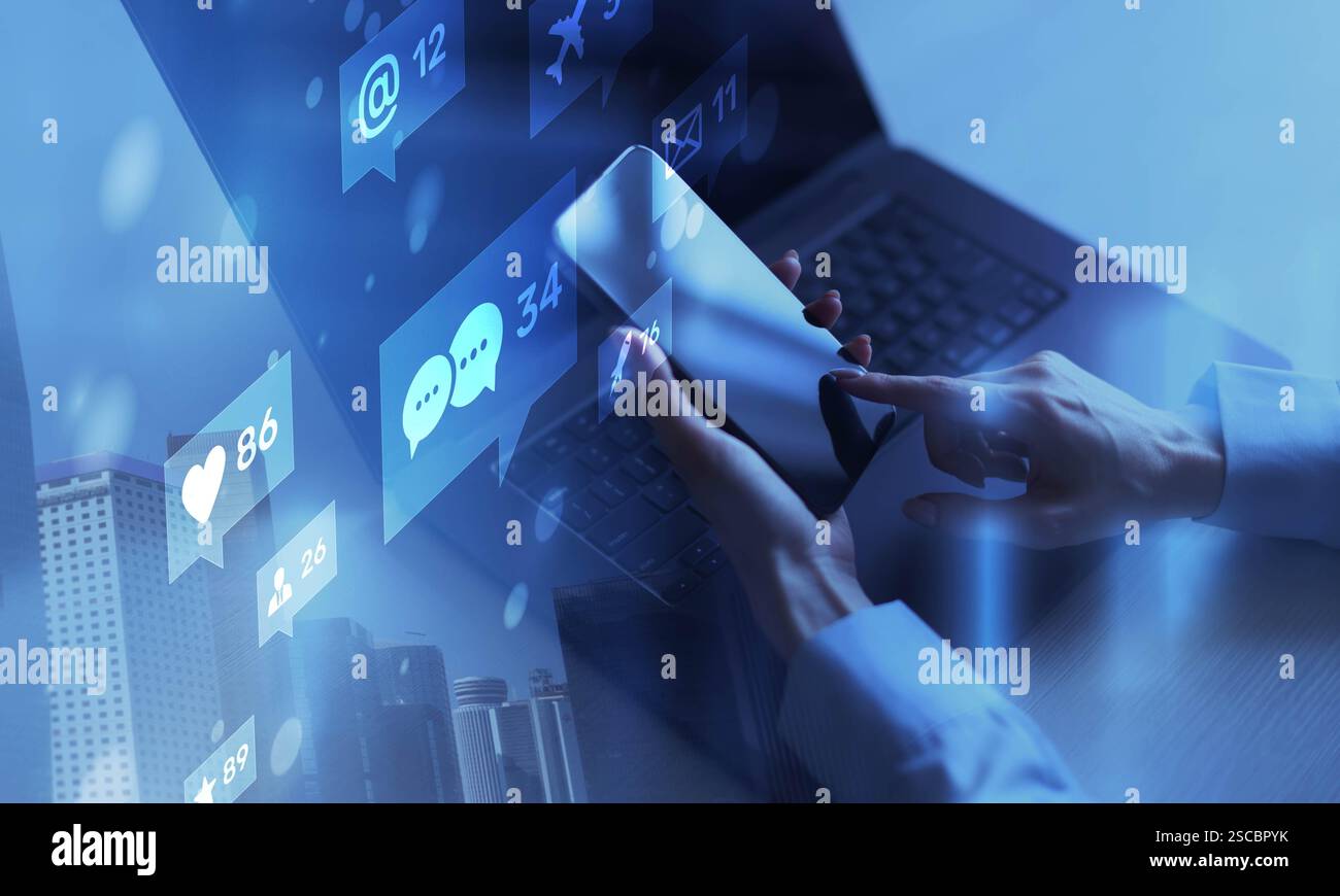 Social interaction icons hi-res stock photography and images - Alamy