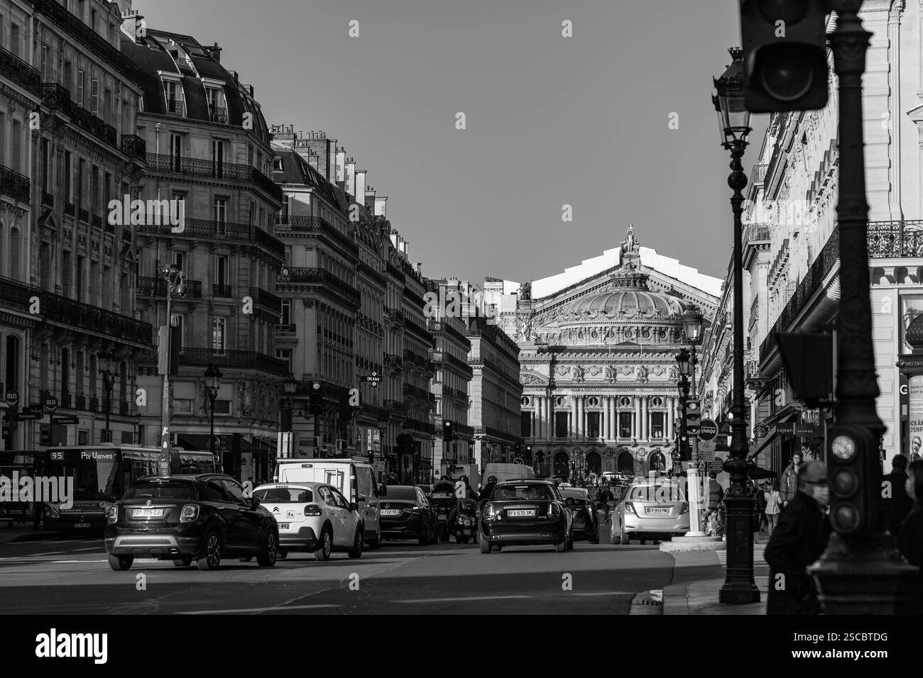 Paris, France - January 24, 2022: Front view of the famous Garnier ...