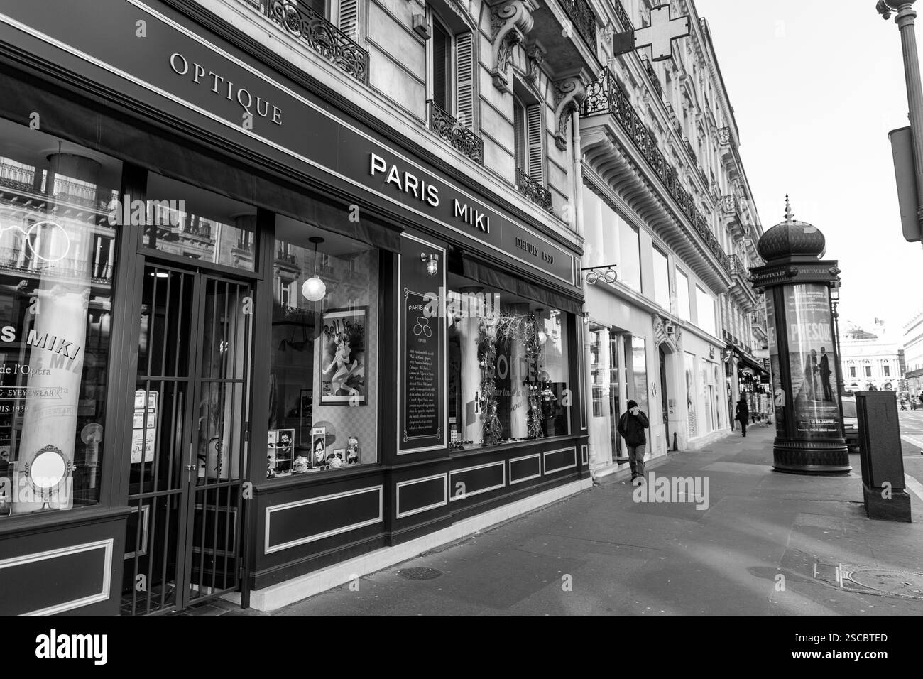 Paris, France - January 24, 2022: General street view from Paris, the ...