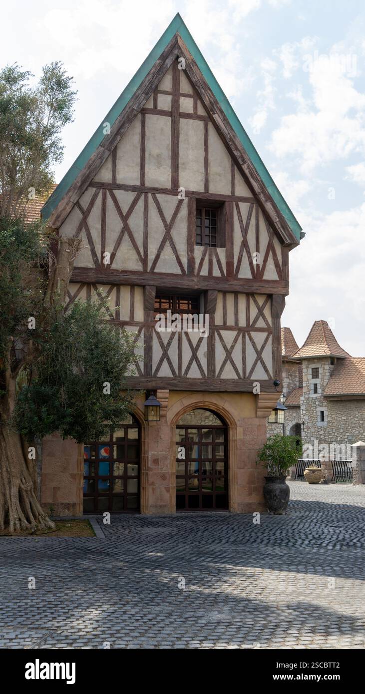 Walking area with shops and restaurants in United Arab Emirates ...