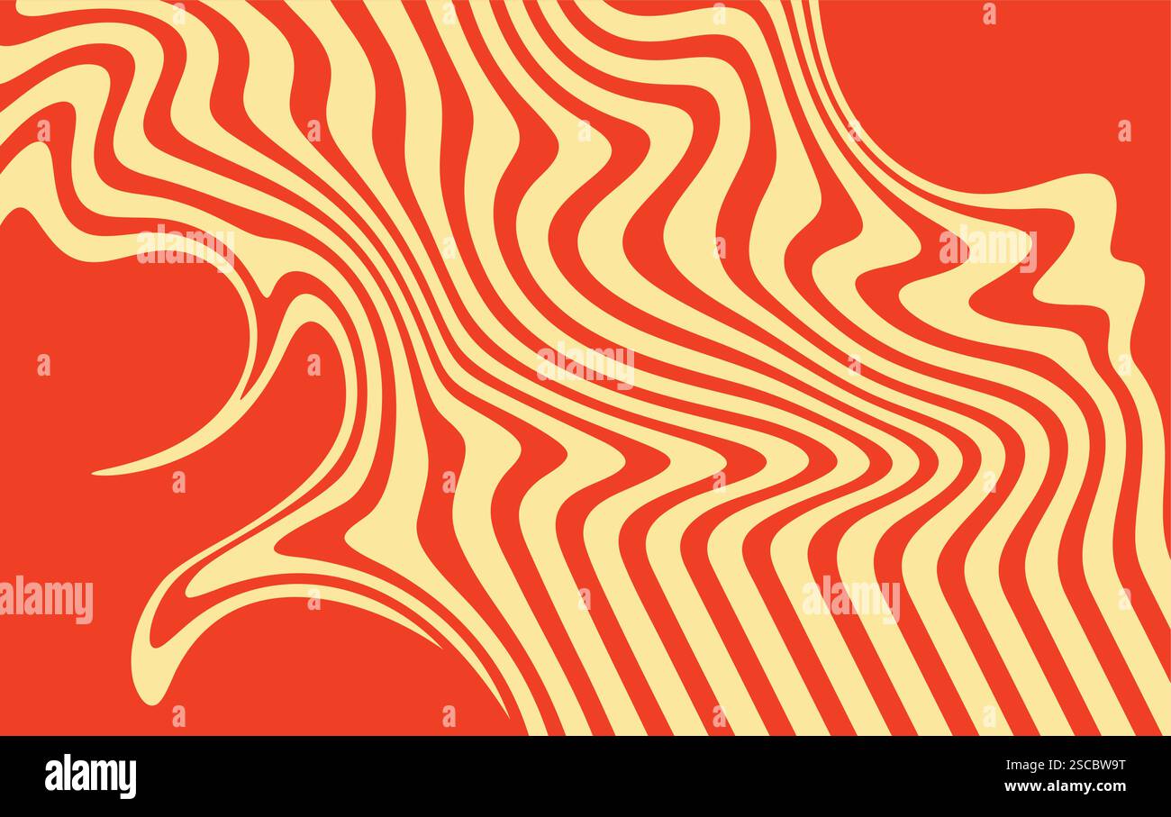 groovy background vintage retro aesthetic wave. Twisted and distorted ...