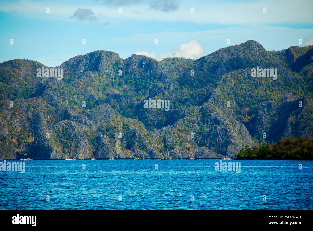 Beautiful view of the sea and rocks - Philippines, Coron Island Stock ...