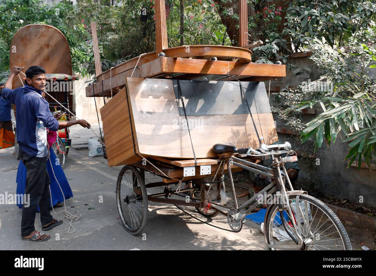Dhaka, Bangladesh - February 06, 2025: Mobs set fire to former Prime Minister Sheikh Hasina's ...