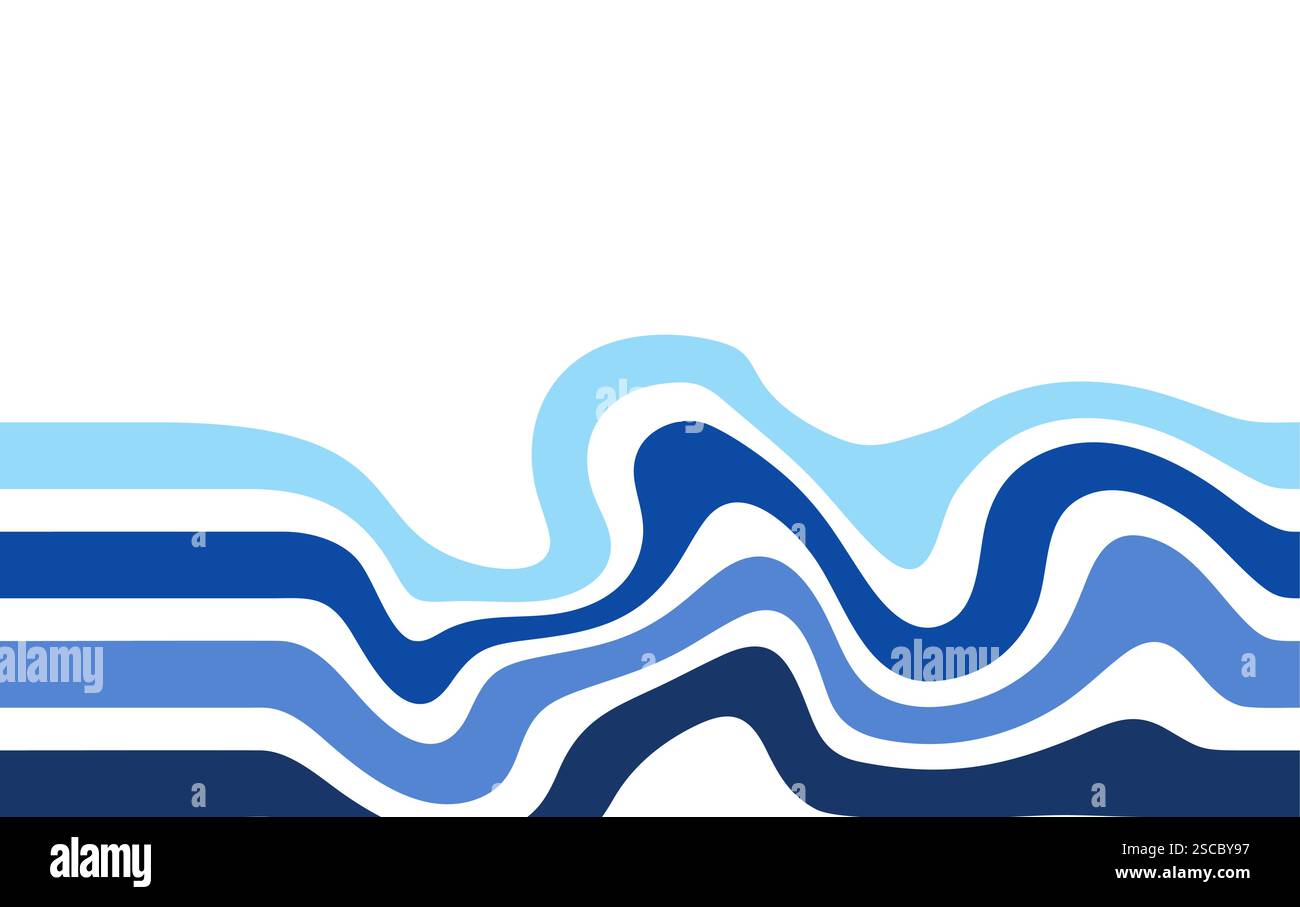 Wavy striped abstract background vector. Template background with blue waves design Stock Vector ...