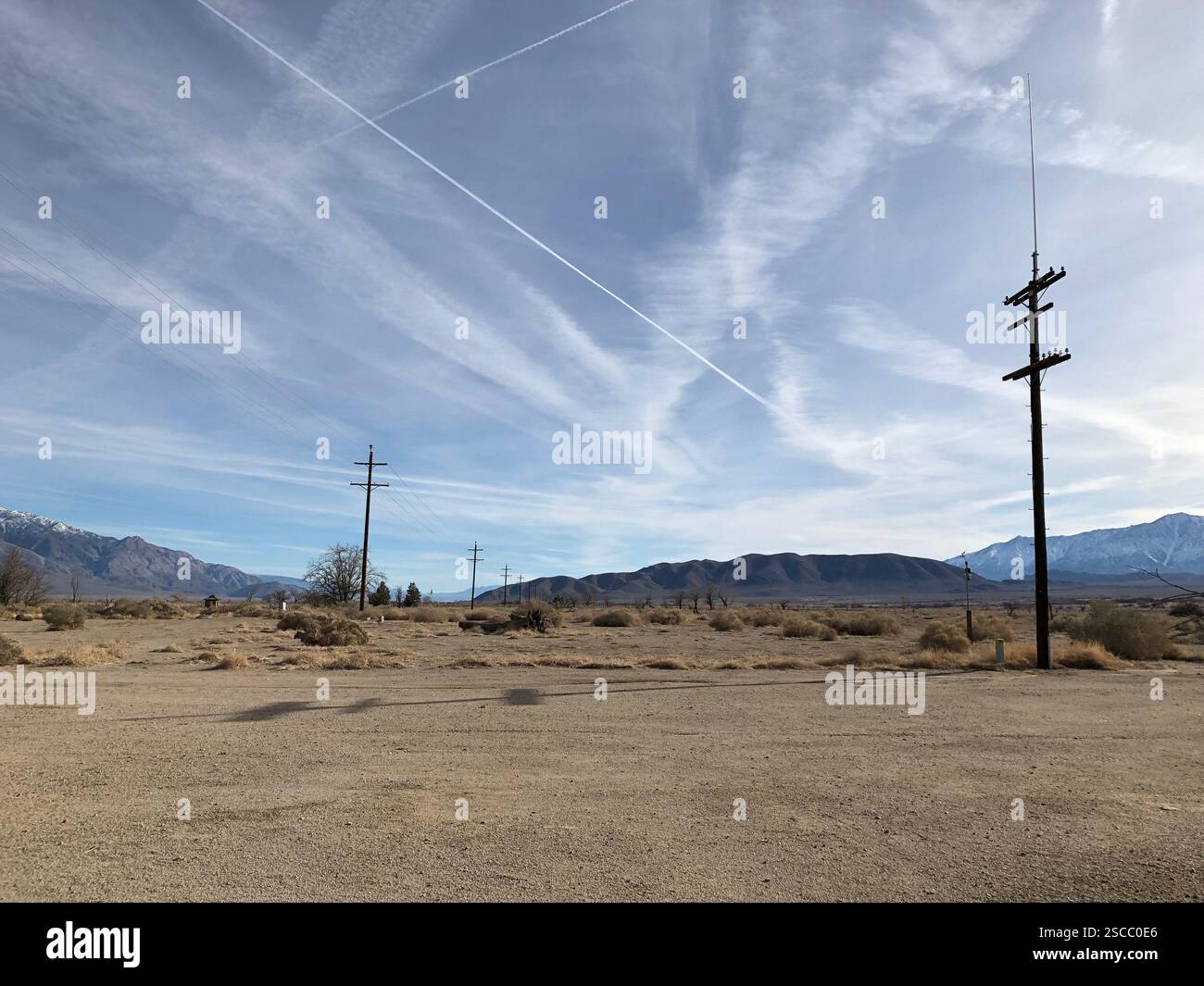 Manzanar National Historic Site and the Mojave Desert Landscape Stock ...