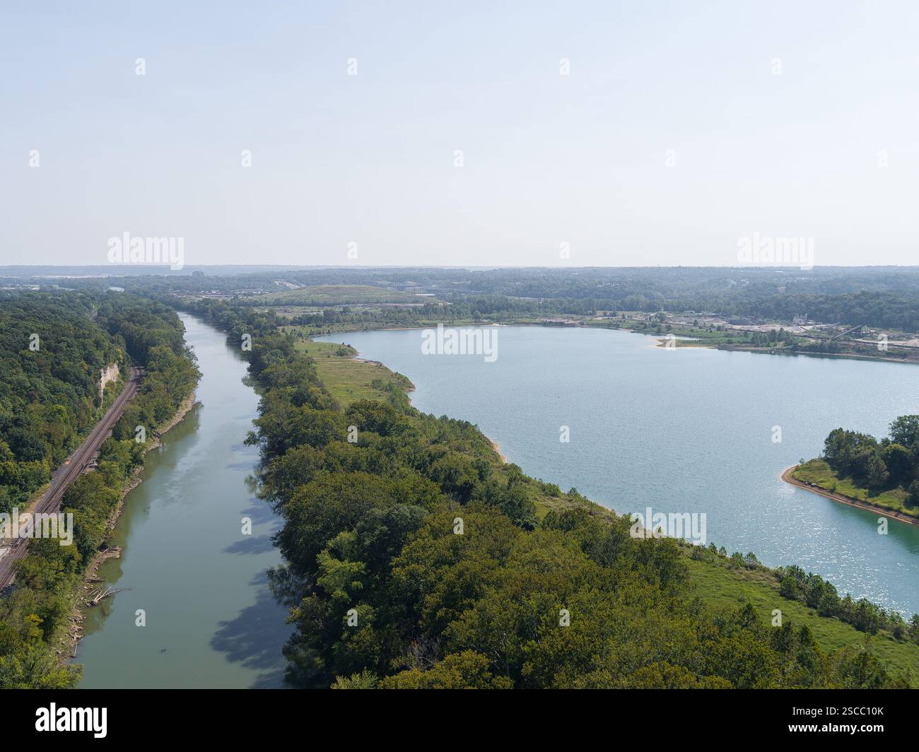 Aerial views of the Meramec river area Stock Photo - Alamy