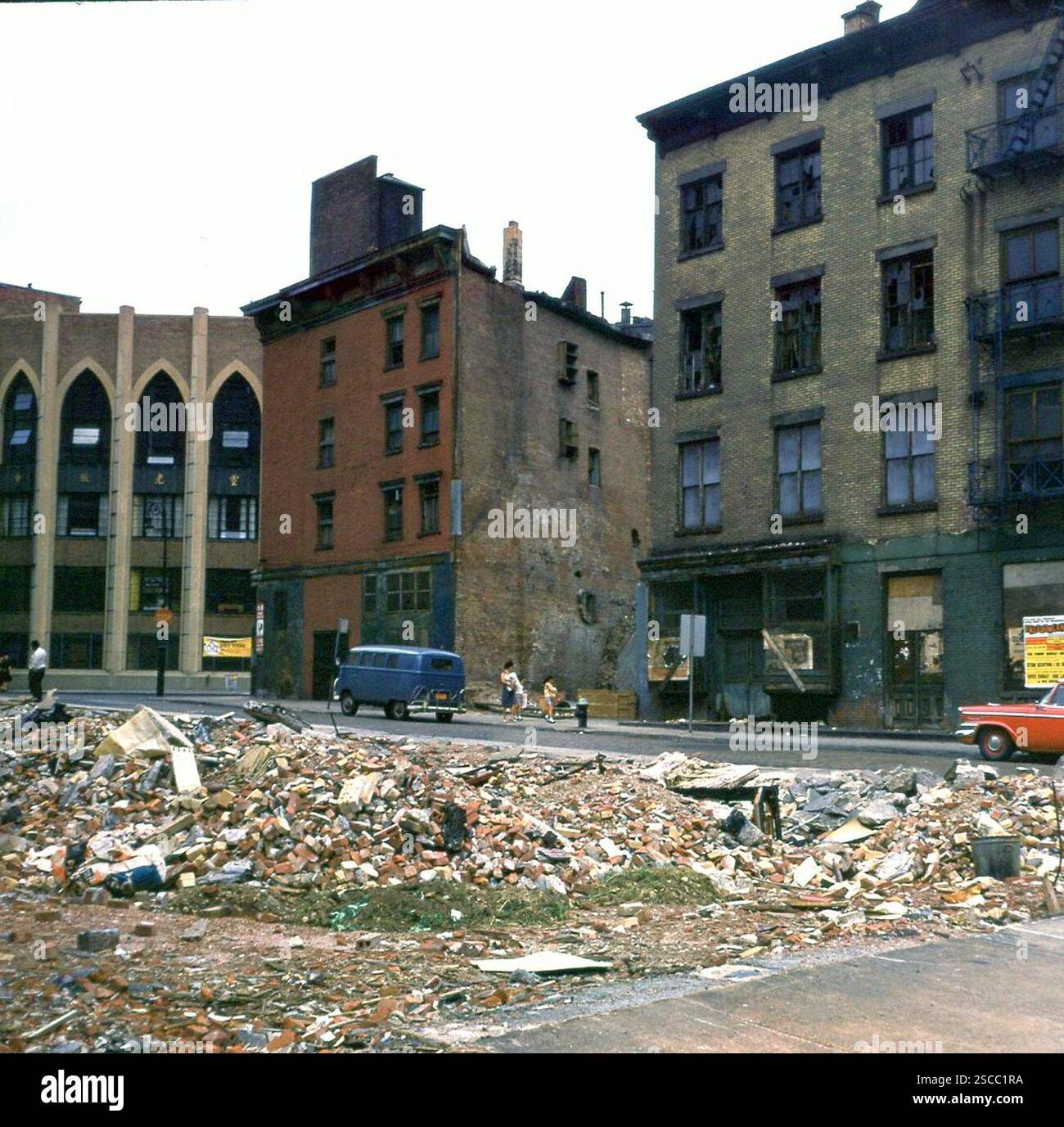 A pile of rubble in the Bronx, upstate New York City. [automated ...