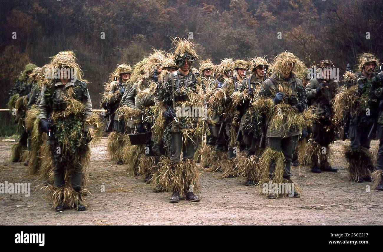 Bundeswehr soldiers (Panzergrenadierbataillon 35) in camouflage ...