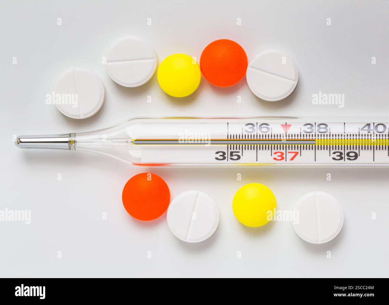 The high temperature treatment using the tablets Stock Photo - Alamy