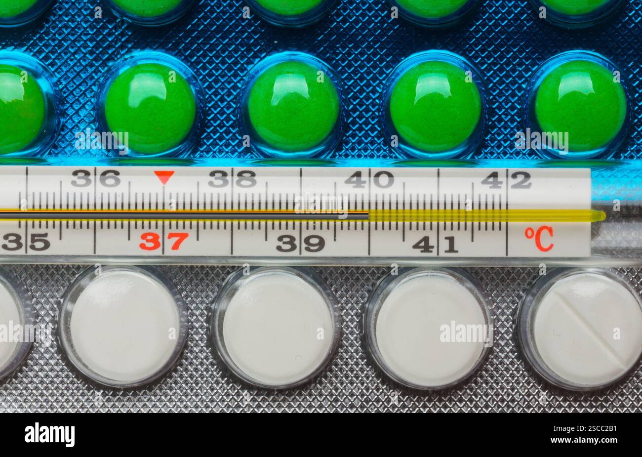 The high temperature treatment using the tablets Stock Photo - Alamy