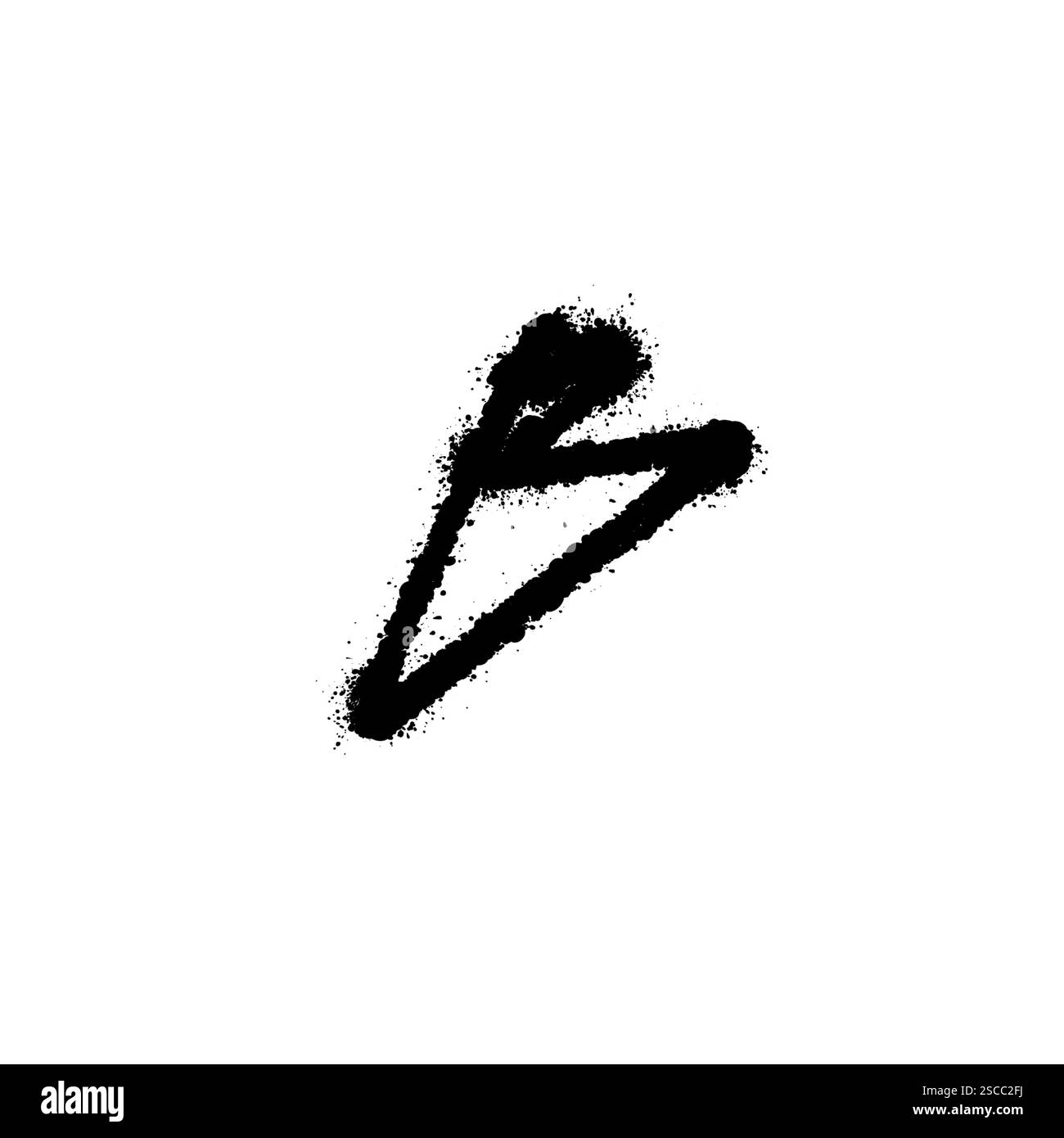 Graffiti B letter, modern logo concept, rough spray paint handdrawn ...