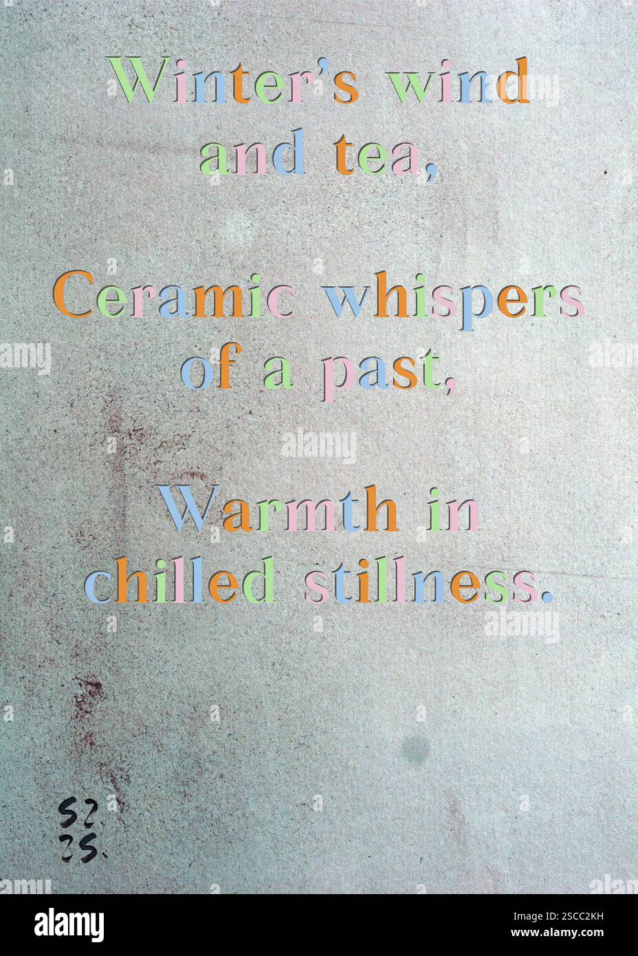 Winter's wind and tea, Ceramic whispers of a past, Warmth in chilled ...