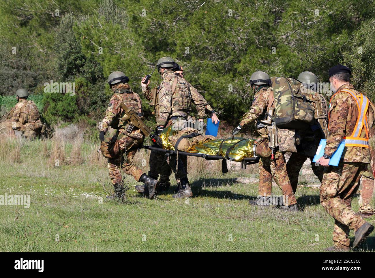 Italian Navy: Military Combat Medicine training exercise. Taranto ...