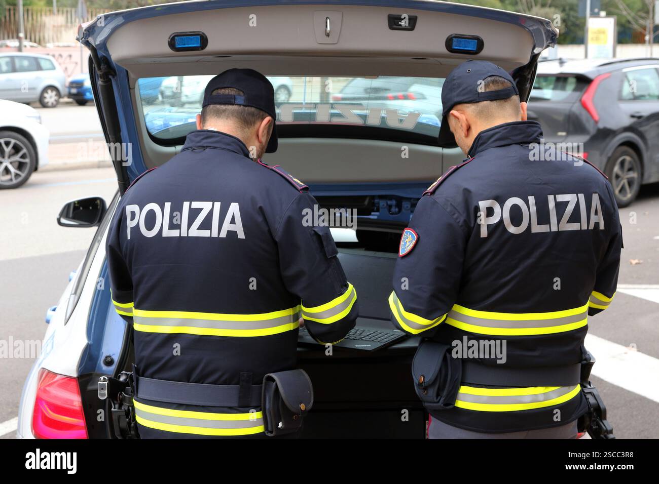 Italian State Police Officer from Polizia Stradale on Duty Stock Photo ...